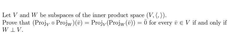 Solved Let V and W be subspaces of the inner product space | Chegg.com