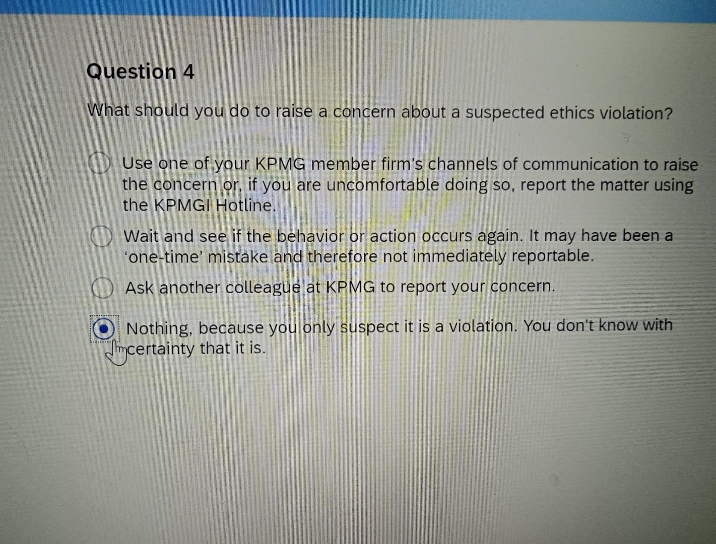 Solved What should you do to raise a concern about a | Chegg.com