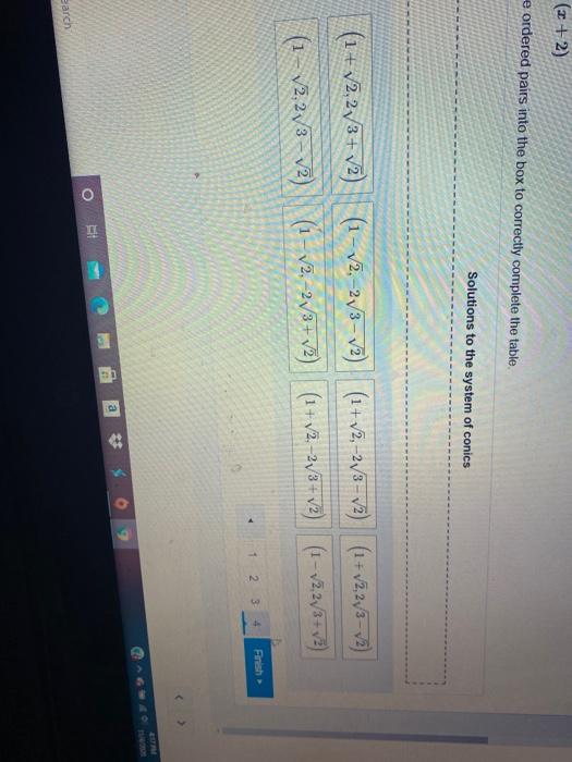 Solved The graphs of the conics intersect at two points. 32 | Chegg.com