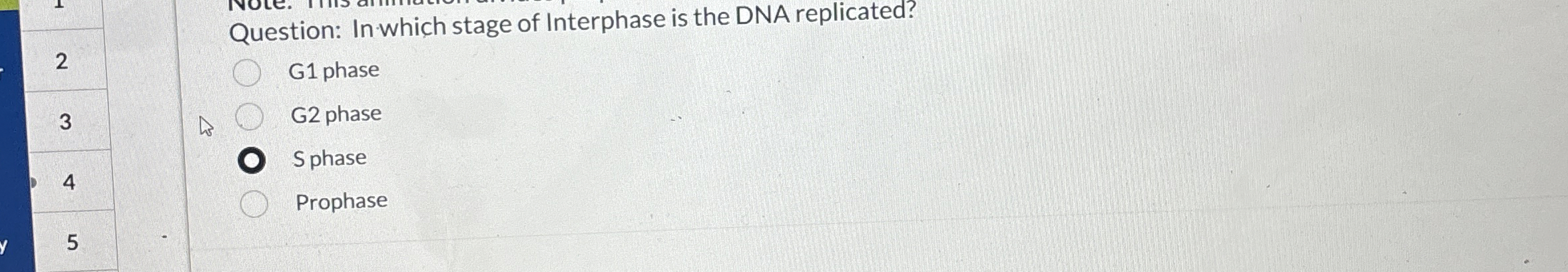 Solved 2Question: In which stage of Interphase is the DNA | Chegg.com