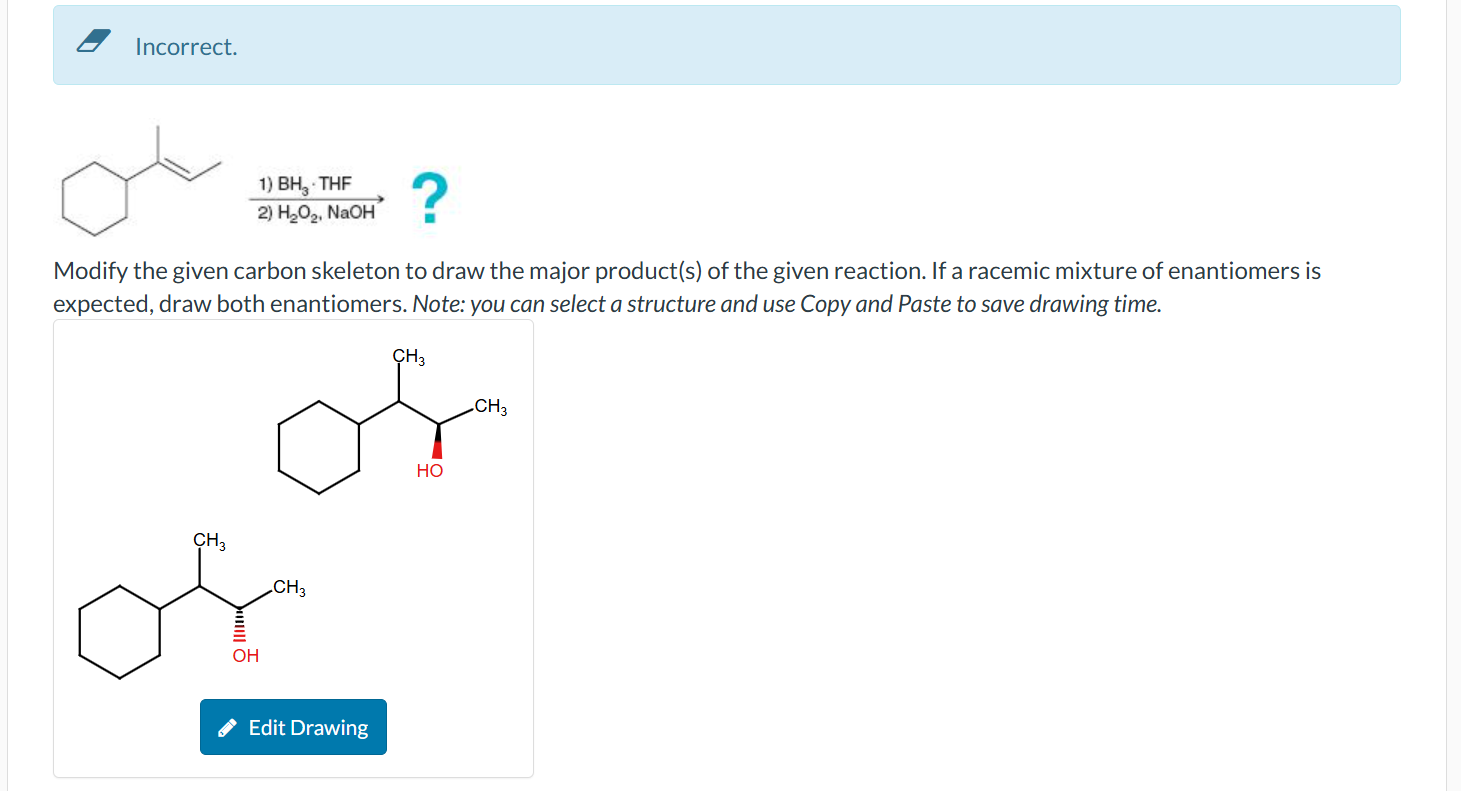 Solved Modify the given carbon skeleton to draw the major | Chegg.com