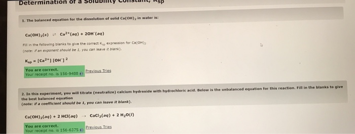 Solved 3. A 25.00 mL sample of a saturated Ca(OH), solution | Chegg.com