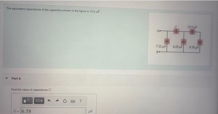 Solved The equivalent capacitance of the capacitors thown in | Chegg.com