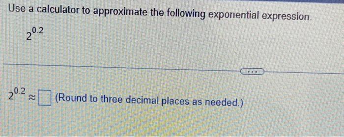 Solved Use a calculator to approximate the following | Chegg.com
