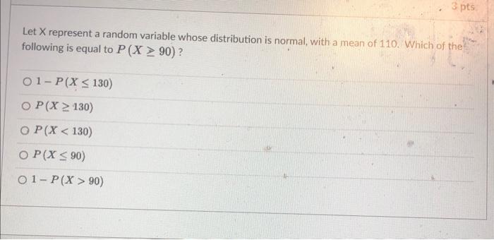 Solved Let X represent a random variable whose distribution | Chegg.com