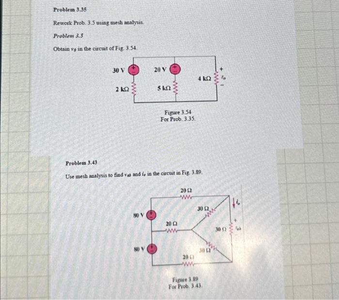 Solved URGENT please do it on paper Problem 3.35 Rework | Chegg.com
