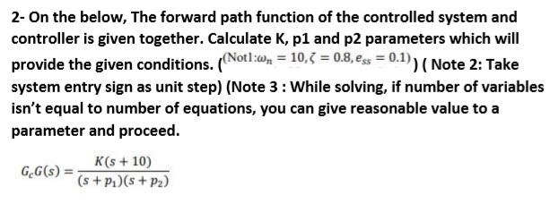 Solved 2- On the below, The forward path function of the | Chegg.com