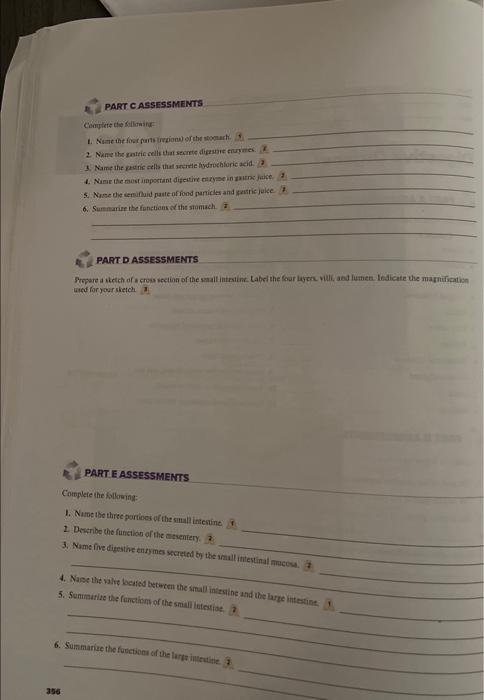 Solved PART C ASSESSMENTS 5. Wuse die senifuid paste offond | Chegg.com