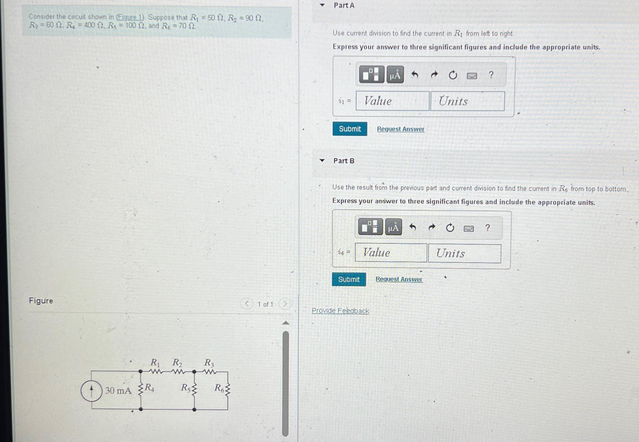 Solved Part AConsider the circuit shown in (Figure 1). | Chegg.com