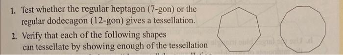 Solved 1. Test whether the regular heptagon (7-gon) or the | Chegg.com