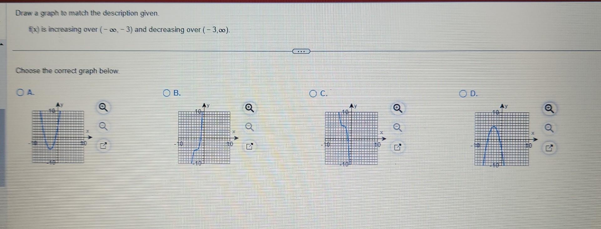 Solved Draw a graph to match the description given. f(x) is | Chegg.com