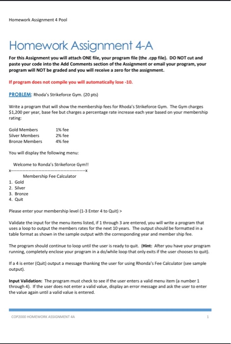 Solved Homework Assignment 4 Pool Homework Assignment 4 A