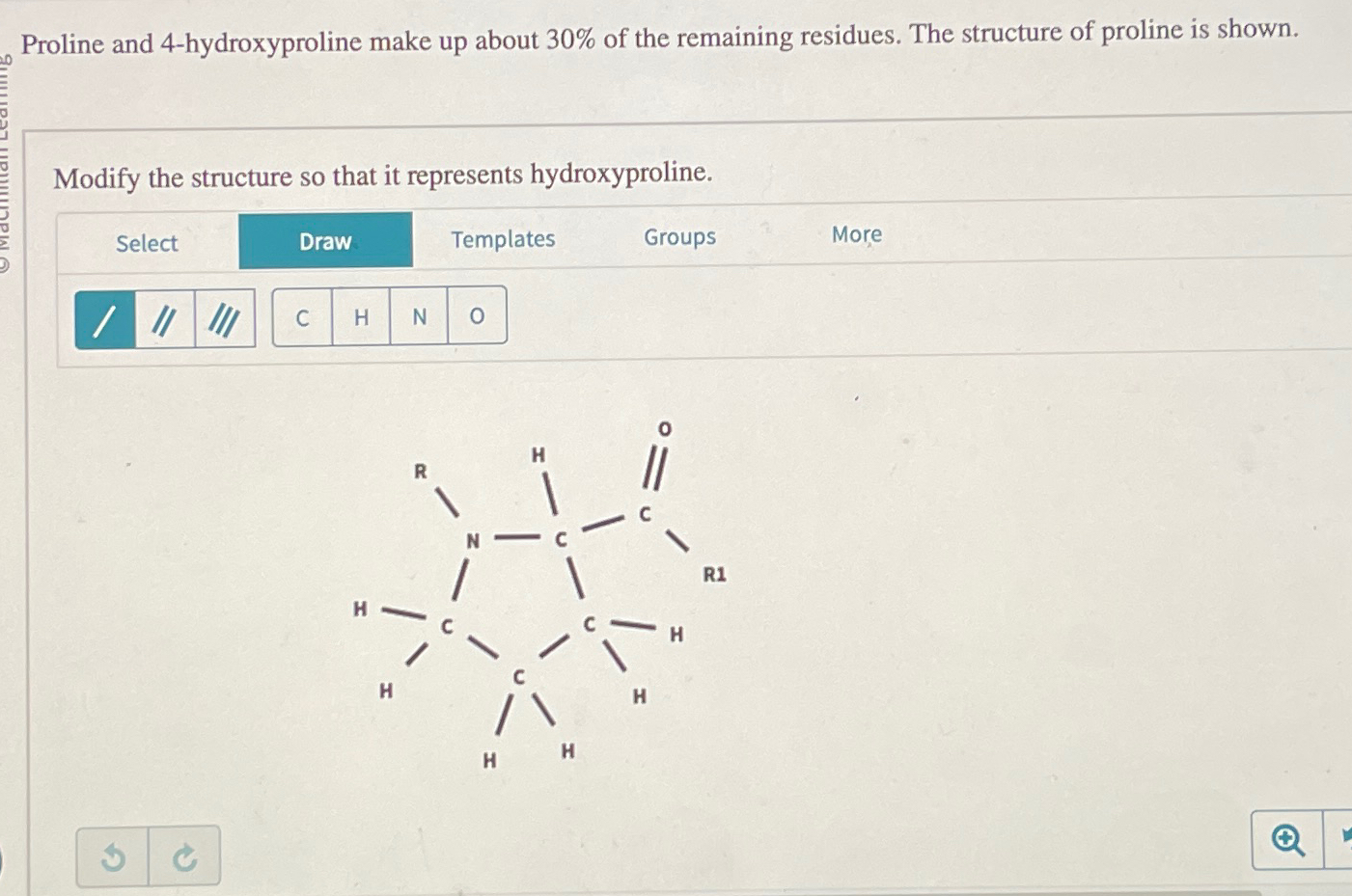 Solved Proline and 4-hydroxyproline make up about 30% ﻿of | Chegg.com