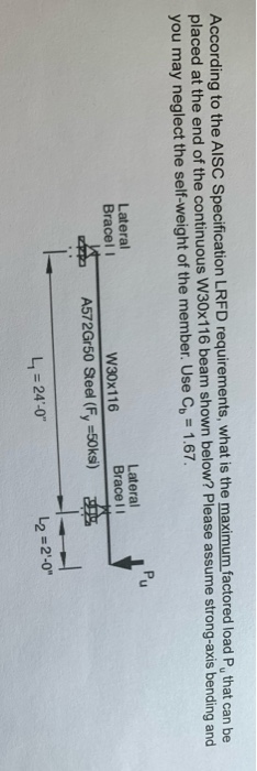 Solved According to the AISC Specification LRFD | Chegg.com
