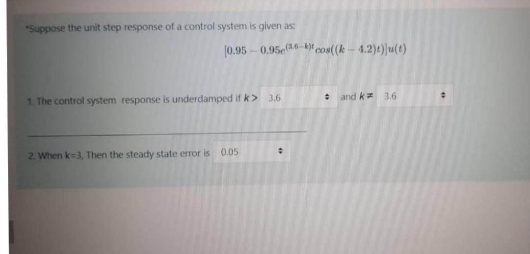 Solved A unity negative feedback control system with a | Chegg.com