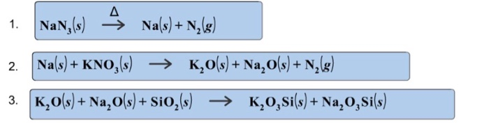 If 2300 grams of sodium azide is reacted in the three | Chegg.com