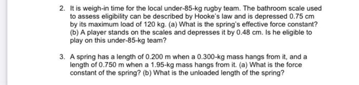 Solved 2. It is weigh-in time for the local under-85-kg | Chegg.com
