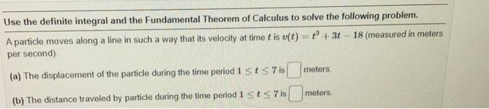 Solved Use the definite integral and the Fundamental Theorem | Chegg.com