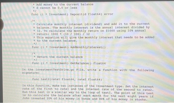 Solved this is a project and its a go program assignment i | Chegg.com