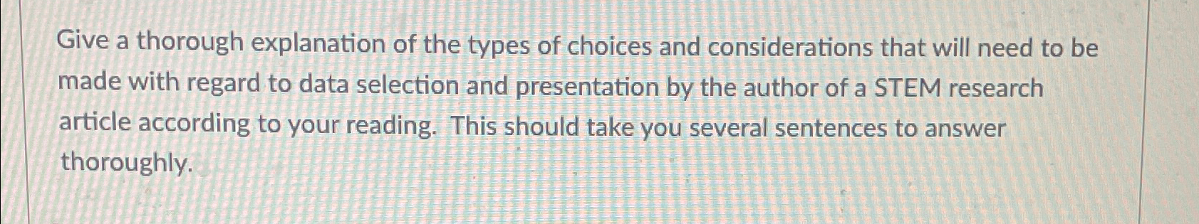 Solved Give a thorough explanation of the types of choices | Chegg.com