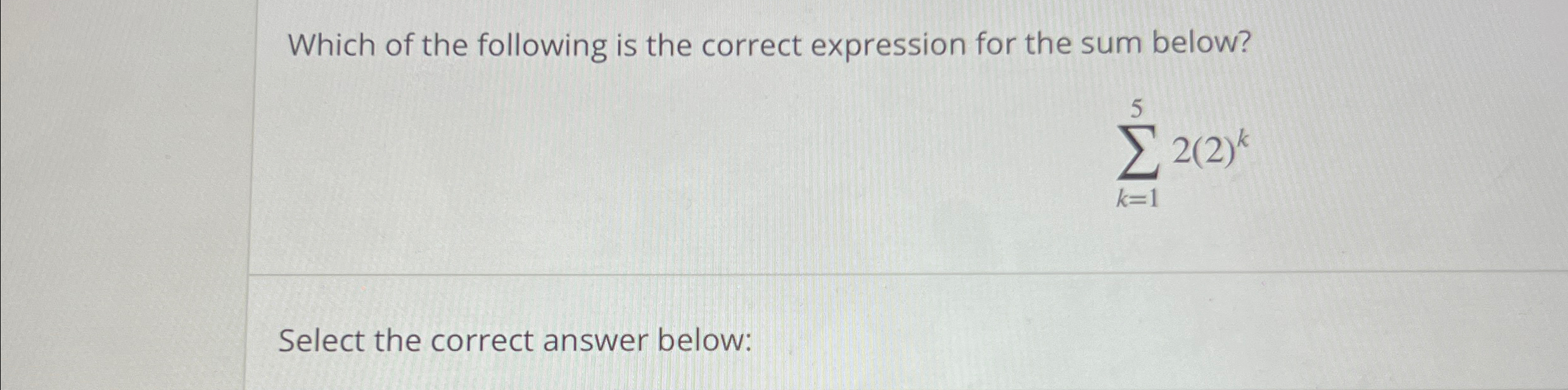 Solved Which of the following is the correct expression for | Chegg.com