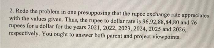 2. Redo the problem in one presupposing that the | Chegg.com