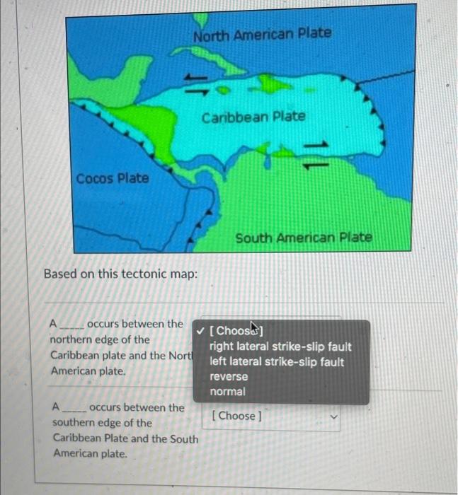 [Solved]: Cocos Plate A Based on this tectonic map: North A