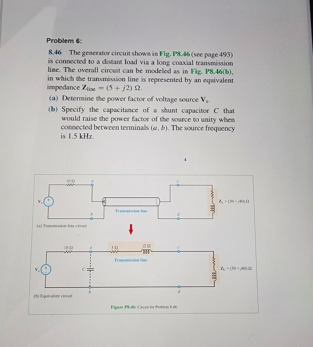 Solved Problem 6:8.46 ﻿The generator circuit shown in Fig. | Chegg.com