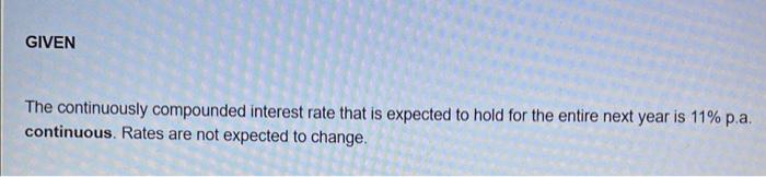 Solved The continuously compounded interest rate that is | Chegg.com