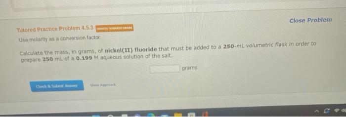 Solved Usa molarity as a conversion factor. Calculate the | Chegg.com