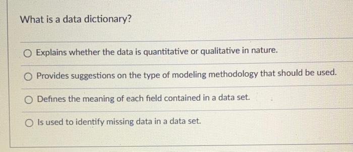 Solved Which of the following is an aspect of Exploratory | Chegg.com
