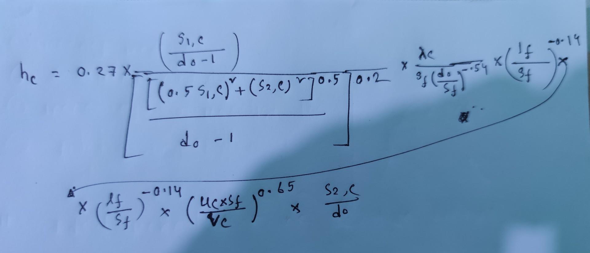 Solved hc=0.27×[d0−1(0.5s1,c)2+(s2,c)2]0.5]0.2(d0−1s1,c)fn=( | Chegg.com