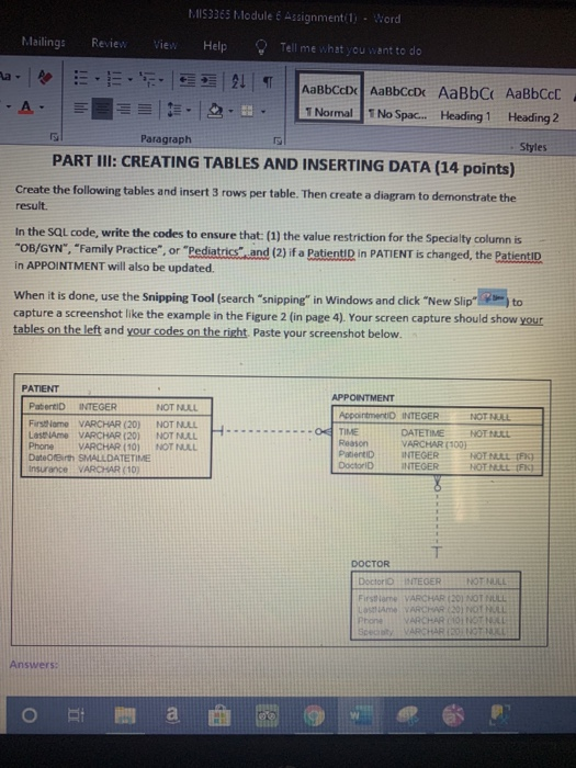 Solved 2 1 1153365 Module é Assignment I Word Mailings