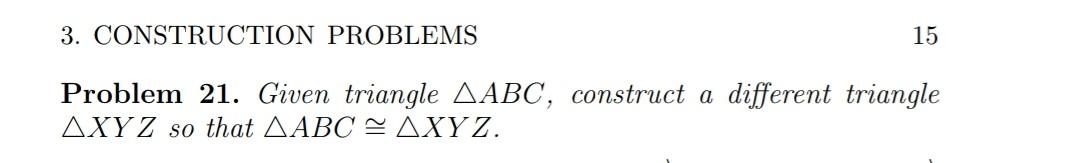 Solved 3. CONSTRUCTION PROBLEMS 15 Problem 21. Given | Chegg.com