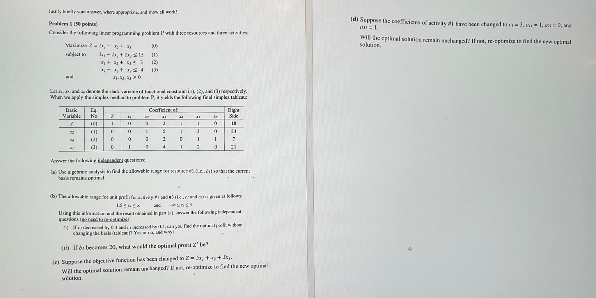 Solved Justify briefly your answer, where appropriate, and | Chegg.com