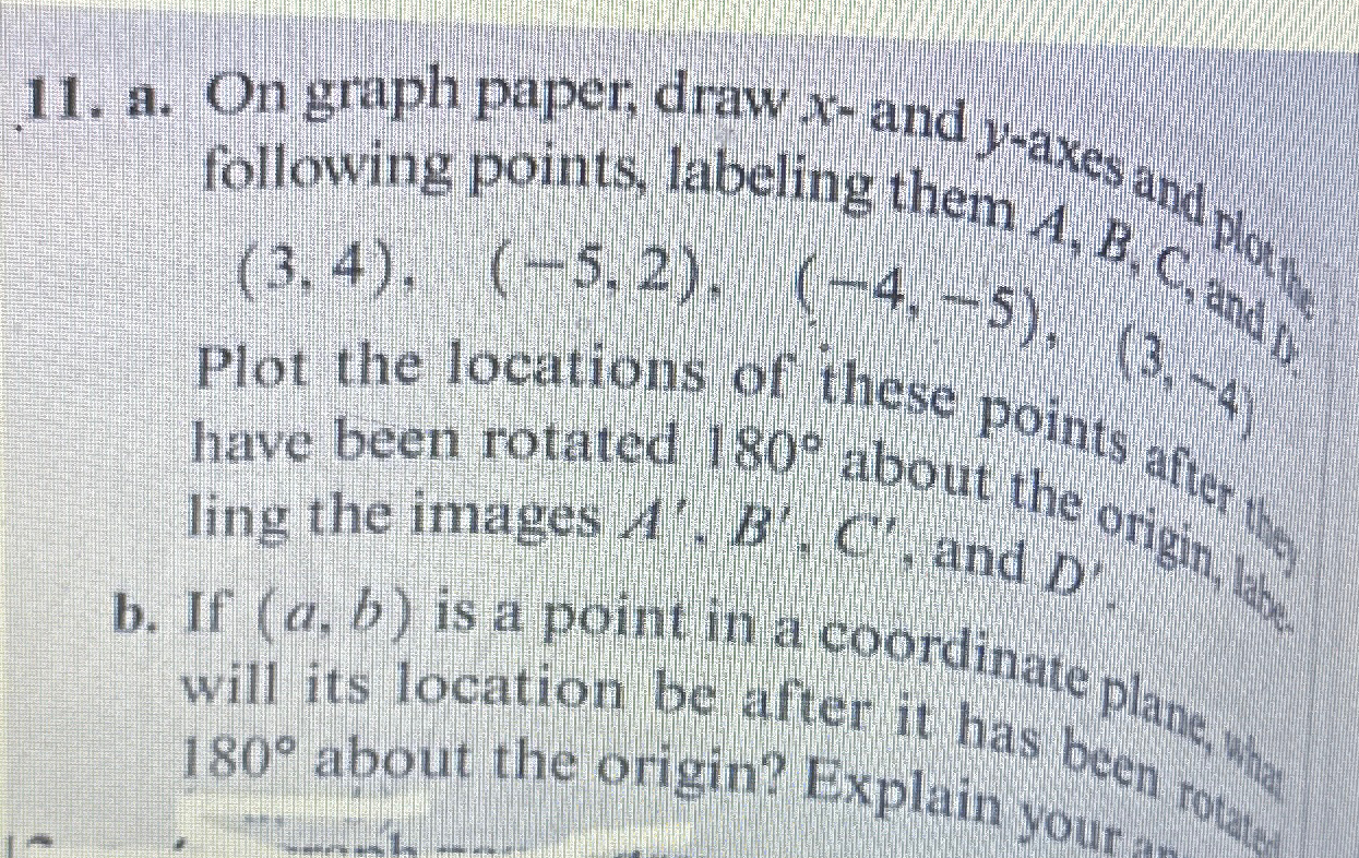 Solved a. ﻿On graph paper, draw x - ﻿and y-axes and | Chegg.com