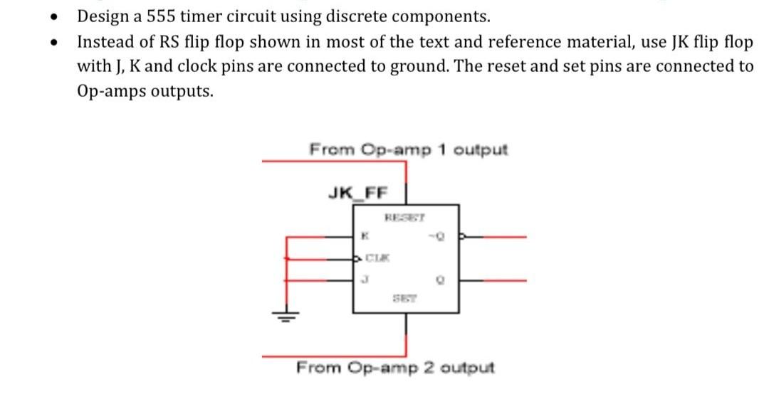 Solved . . Design a 555 timer circuit using discrete | Chegg.com