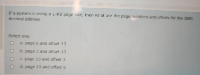 Solved If a system is using a 1-KB page size, then what are | Chegg.com