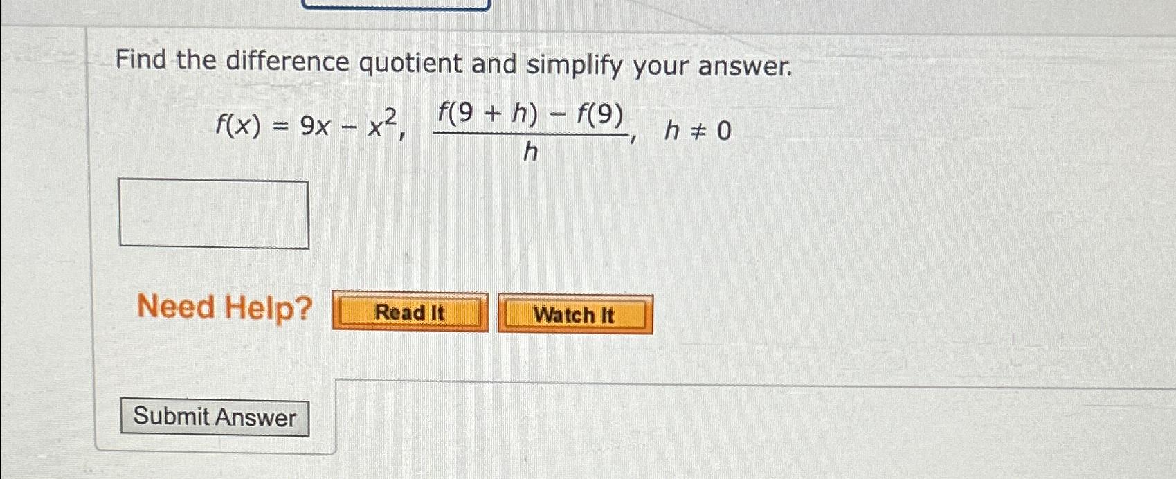 Solved Find the difference quotient and simplify your | Chegg.com