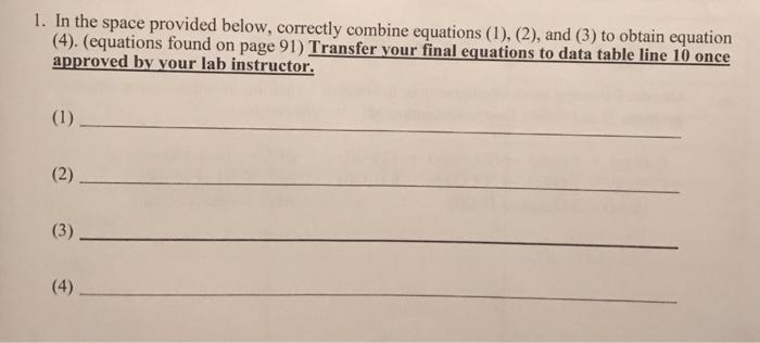 Solved 1. In the space provided below, correctly combine | Chegg.com