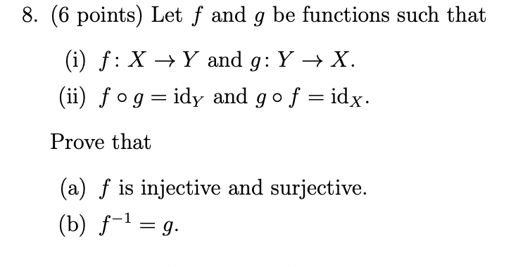 Solved (6 ﻿points) ﻿Let f ﻿and g be ﻿functions such | Chegg.com