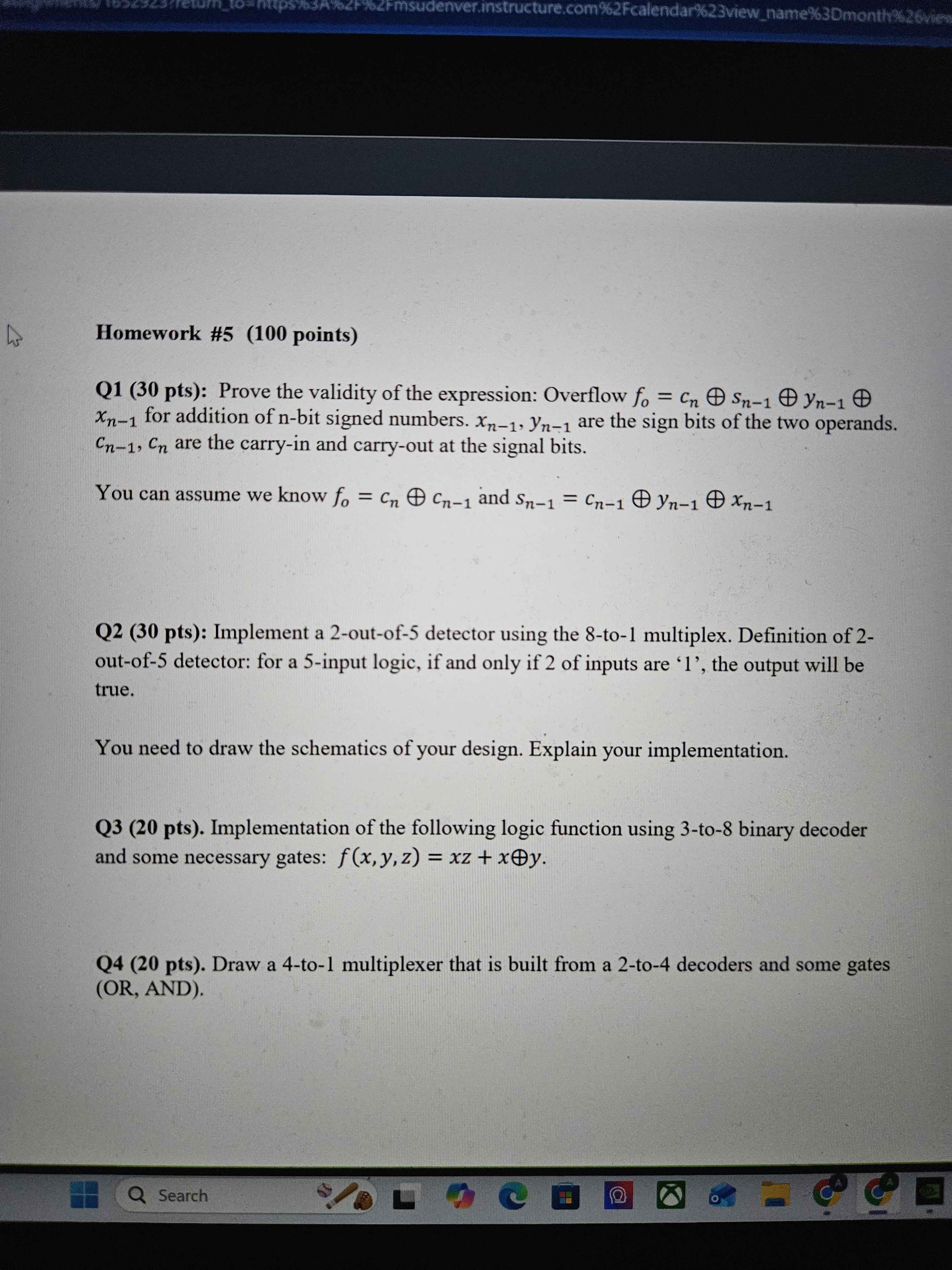 Solved Homework #5 (100 ﻿points)Q1 (30 pts): Prove the | Chegg.com