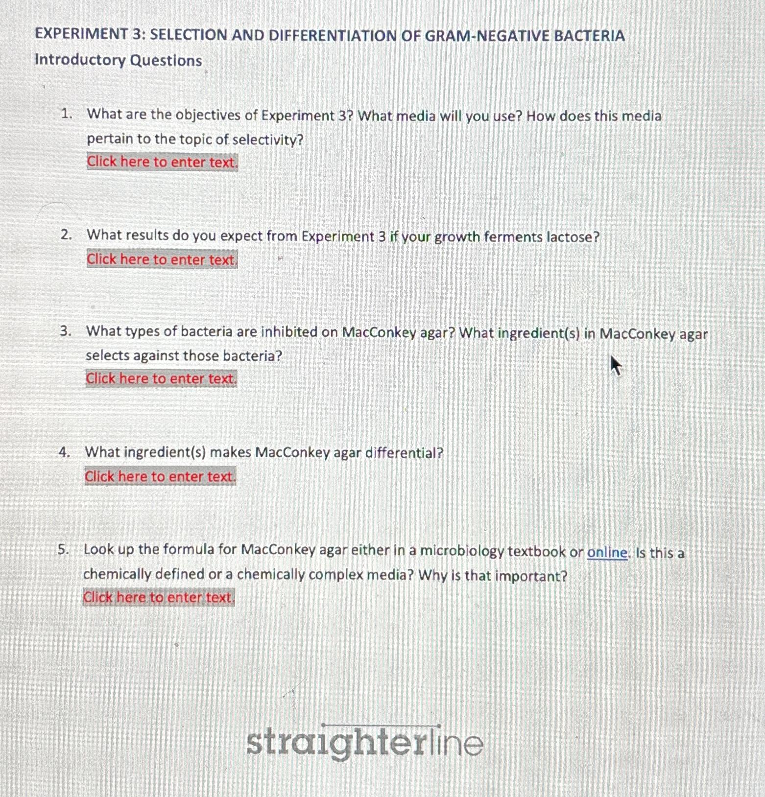 Solved EXPERIMENT 3: SELECTION AND DIFFERENTIATION OF | Chegg.com