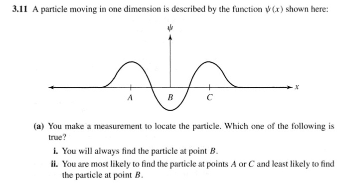 Solved 3.11 A particle moving in one dimension is described | Chegg.com