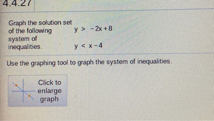 Solved 4.4.27 Graph the solution set of the following y > - | Chegg.com