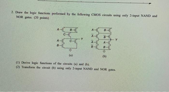 2. Draw the logic functions performed by the | Chegg.com