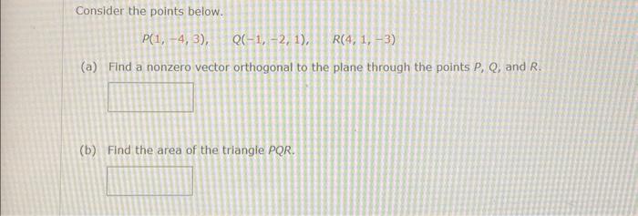 Solved Consider the points below. | Chegg.com