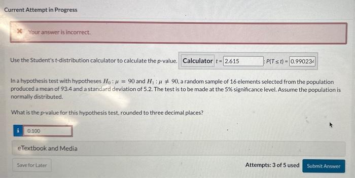 Solved Use the Student's t-distribution calculator to | Chegg.com