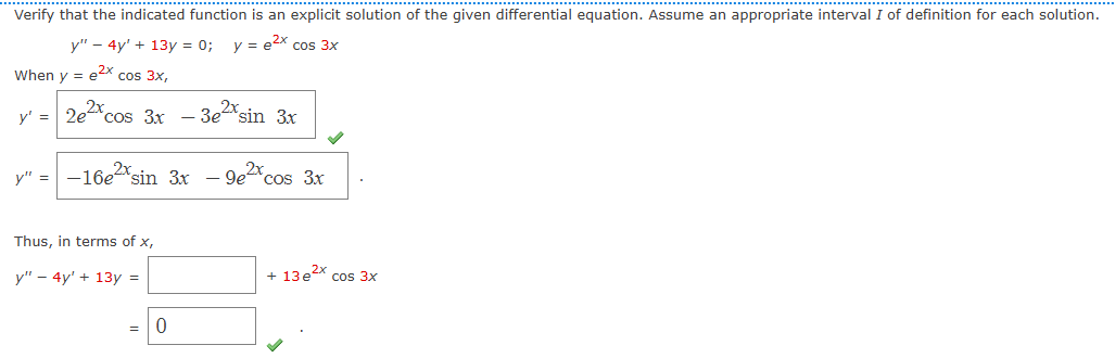 Solved Verify that the indicated function is an ﻿explicit | Chegg.com
