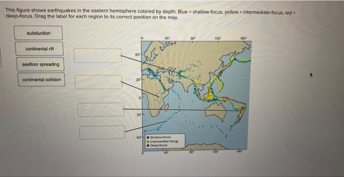 Solved This figure shows earthquakes in the eastern | Chegg.com